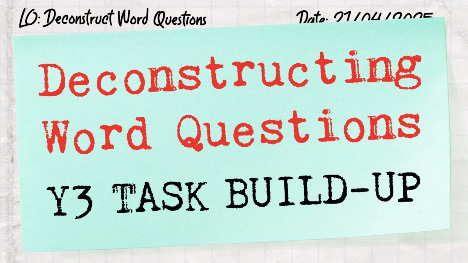 DWQ Y3 Build - I See Maths